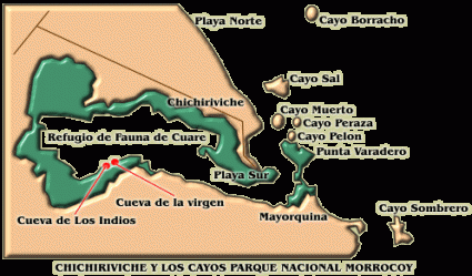 Venezuela – Mapa Chichiriviche Parque-Nacional-Morrocoy | Viajar, comer ...